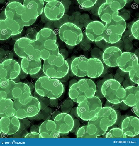 Microscopic World Dangerous Bacteria Cells Or Virus Spheres Royalty