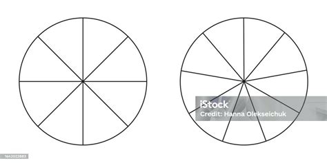 파이 차트 다이어그램 세트 아홉 개 및 여덟 개의 섹션 또는 단계 간단한 비즈니스 차트입니다 인포그래픽 프리젠테이션 웹 디자인