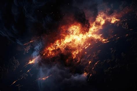 Premium AI Image Fiery Explosion In Space Elements Of This Image Furnished By NASA A