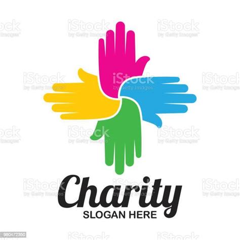 아이콘 엠 블 럼과 휘장 귀하의 슬로건에 대 한 텍스트 공간 태그 행 벡터 일러스트 레이 션 손에 대한 스톡 벡터 아트 및 기타 이미지 Istock