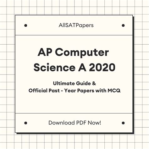 Official Ap Computer Science A 2020 Full Exam Ap Test With Mcq And A Allsatpapers