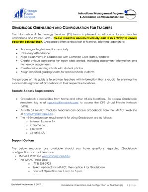 Fillable Online GRADEBOOK ORIENTATION AND CONFIGURATION FOR TEACHERS Fax Email Print PdfFiller