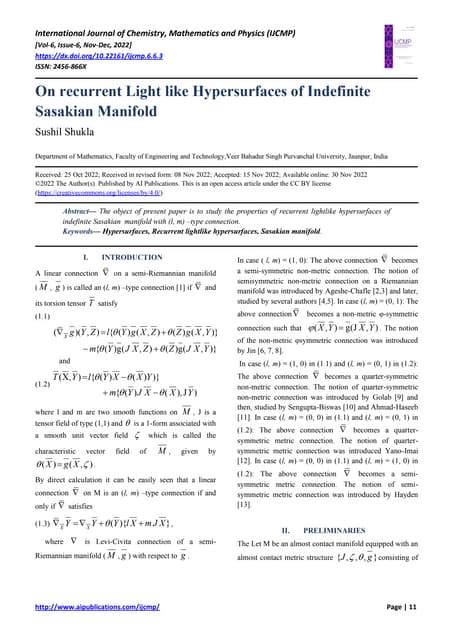 On Recurrent Light Like Hypersurfaces Of Indefinite Sasakian Manifold Pdf