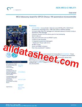 SPC5 STUDIO Datasheet PDF STMicroelectronics