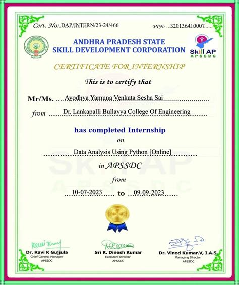 Dataanalysis Python Internship Apssdc Ayodhya Yamuna Venkata Sesha Sai