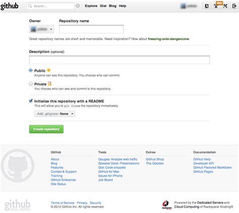githubの新規レポジトリ作成が便利に なんてこったい