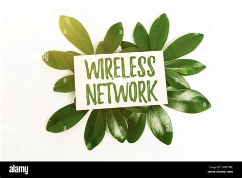 Text Sign Showing Wireless Network Business Overview Computer Network That Uses Wireless Data