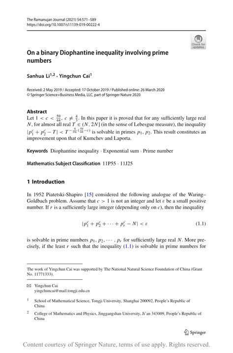 On A Binary Diophantine Inequality Involving Prime Numbers