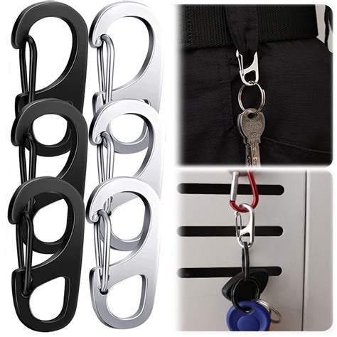 Featured Stainless Steel Key Buckle Hooks Mini Key Ring Belt Clip