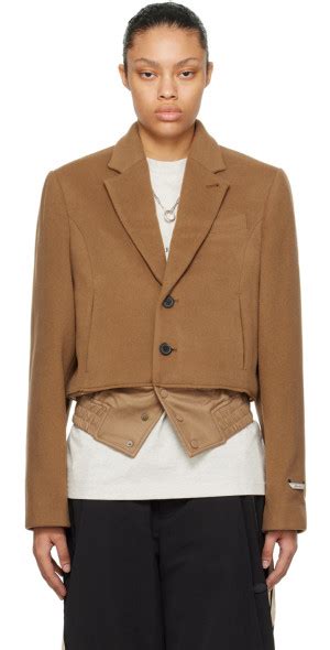 ader error brown paneled blazer
