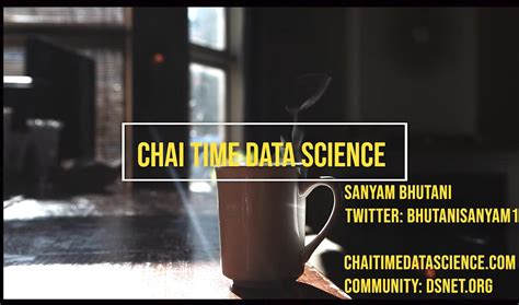 chai time data science show announcement by sanyam bhutani data