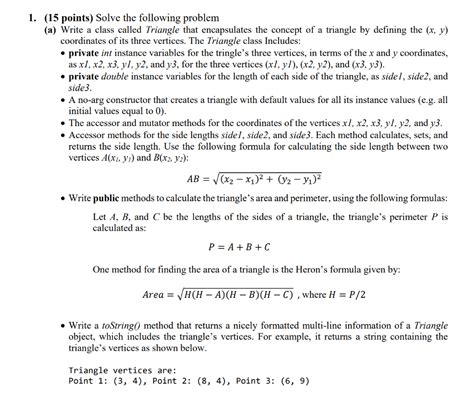 Solved 1 15 Points Solve The Following Problem A Write