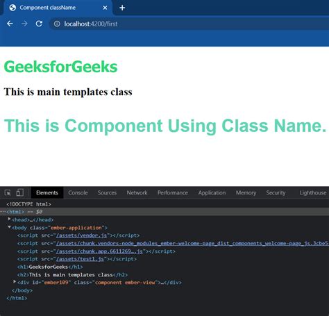 ember js component classnames property geeksforgeeks