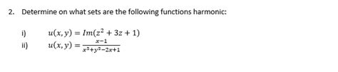 solved 2 determine on what sets are the following functions