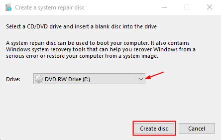 How To Create Windows System Repair Disc Step By Step