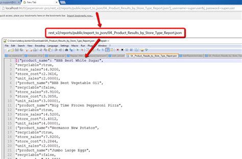 How To Export My Report To Json Format How To Jaspersoft Community