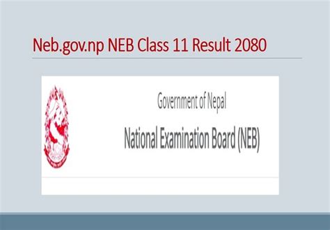 Neb Gov Np NEB Class Result With Marksheet NEB Grade Result