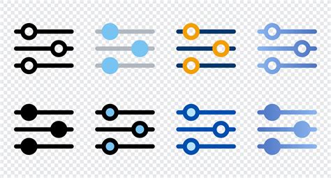 Sliders Icons In Different Style Sliders Icons Different Style Icons Set Vector Illustration