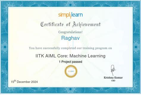 Raghav Singhal On Linkedin Machine Learning Course 2024 Best Online Certification Training