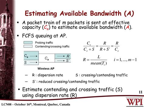 Ppt Wbest A Bandwidth Estimation Tool For Ieee 80211 Wireless