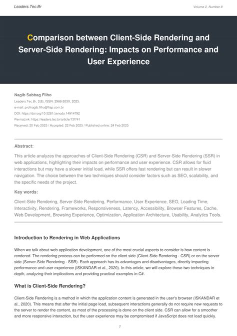 pdf comparison between client side rendering and server side