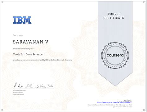 completed tools for data science course saravanan v posted on the