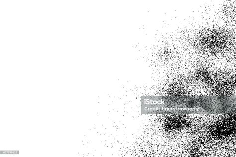 낟 알 그런 지 흰색 배경에 추상 텍스처입니다 흰색 바탕에 검정에 서 잉크의 벡터 튀기지 흰색 바탕에 검정 잉크 타격 폭발입니다