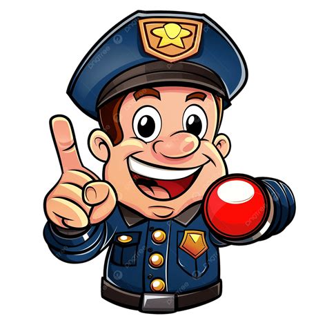 Cartoon Of Emergency Button Police Police Clipart Cartoon Clipart