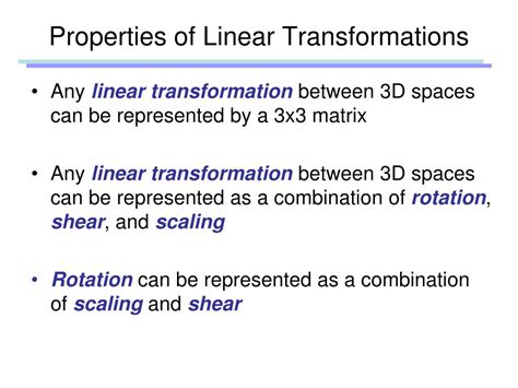 PPT Geometric Transformations Overview Linear Affine And Projective Transformations