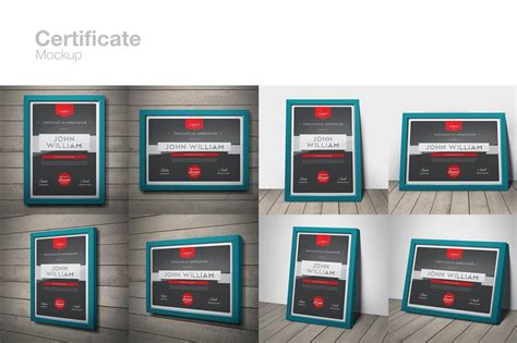16 Beautiful Certificate Mockup PSD Templates FREE Downlod