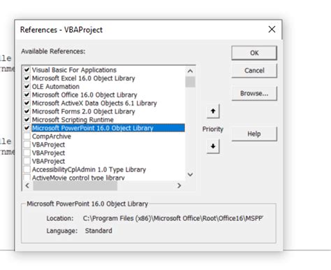 Powerpoint How Do You Access Application Specific Constants In Vba