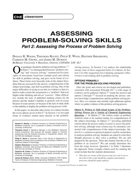 pdf assessing problem solving skills part 2 assessing the process of