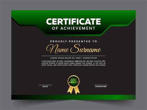 Premium Vector Abstract Premium Certificate Of Achievemen
