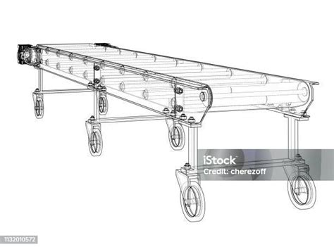 3d 개요 컨베이어 벨트 3d의 벡터 렌더링 0명에 대한 스톡 벡터 아트 및 기타 이미지 0명 3차원 형태 개념 Istock