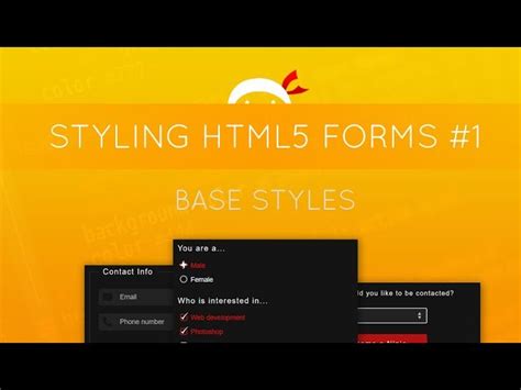 Free Video Styling A HTML Form From YouTube Class Central