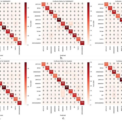 Comparison Of Confusion Matrices For The Other Six Models A