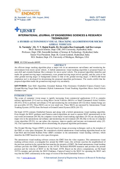 pdf a hybrid autonomous visual tracking algorithm for micro aerial