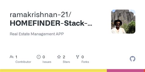 Github Ramakrishnan 21homefinder Stack App Real Estate Management App