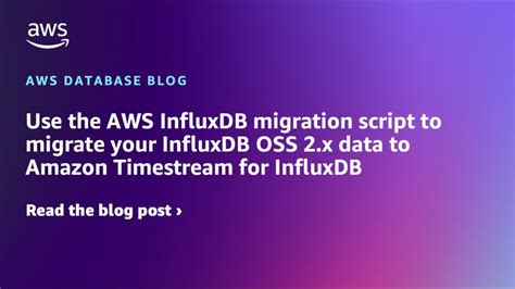 Influxdb Aws Database Blog