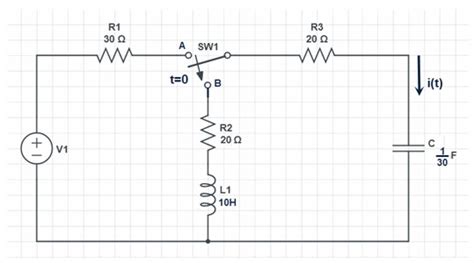solved given the following circuit with the source voltage