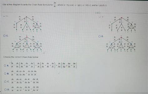 solved use a tree diagram to write the chain rule formula