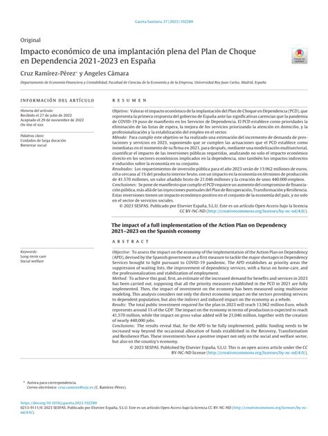 Pdf The Impact Of A Full Implementation Of The Action Plan On