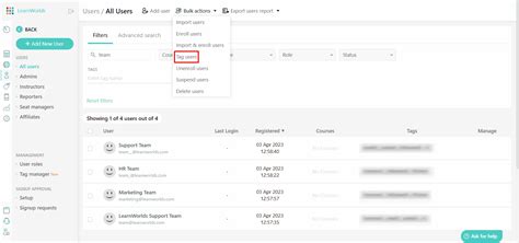 how to bulk tag your users learnworlds help center