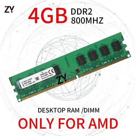 Módulo 4gb Ddr2 Pc2 6400u 800mhz 1 8v Para Memória De Desktop Amd Dimm Ram Kingston Lr Shopee