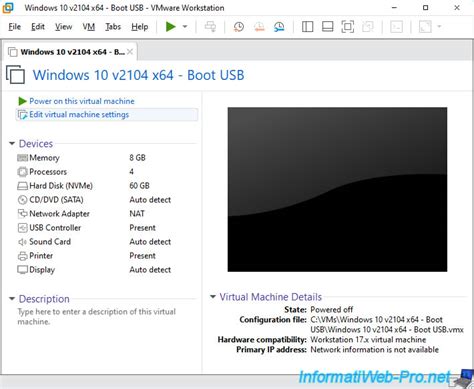 Boot On An USB Key From A Virtual Machine With VMware Workstation VMware Tutorials