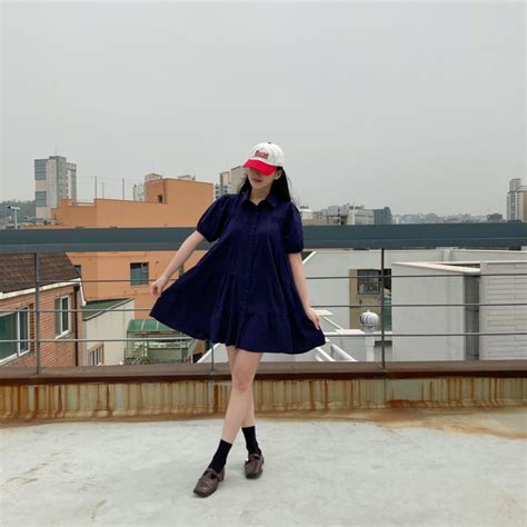 플로 캉캉 플리츠 셔츠 반팔 퍼프 낭낭 원피스