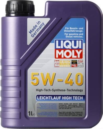 Liqui Moly Leichtlauf High Tech 5W-40 Motorolie 1L • Pris