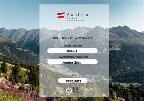 Mohua Roy On Linkedin Ott Certificateofcompletation Austriancities