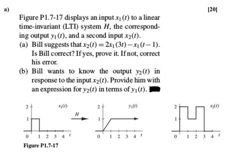 solved a [20] figure p1 7 17 displays an input x1 t to a