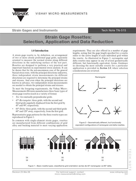 Selection Application And Data Reduction Of Strain Gage Rosette Configurations Pdf Stress